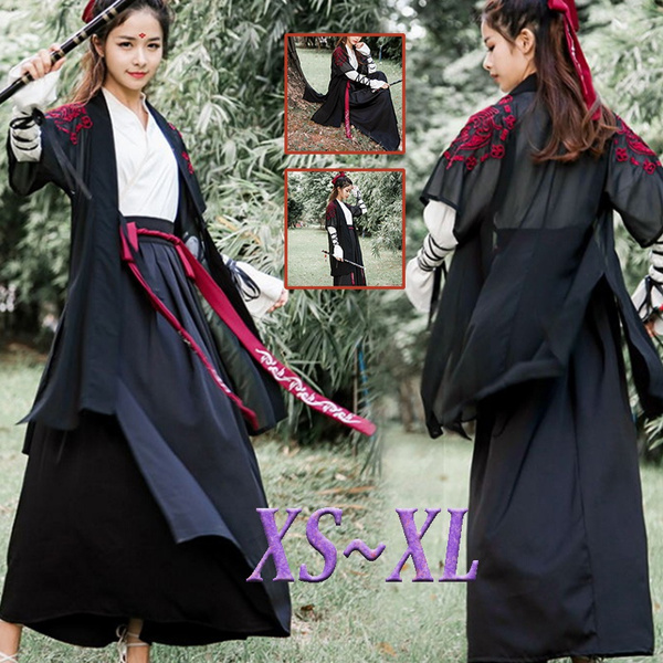 Chinese National Folk Dance Costume Women Traditional Hanfu Clothin ...