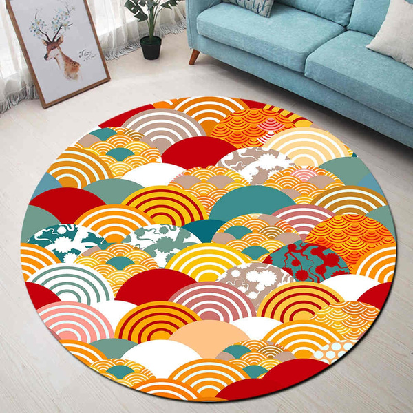 cartoon Round Rugs And Carpets for Kids Baby Home Living Room Memory ...