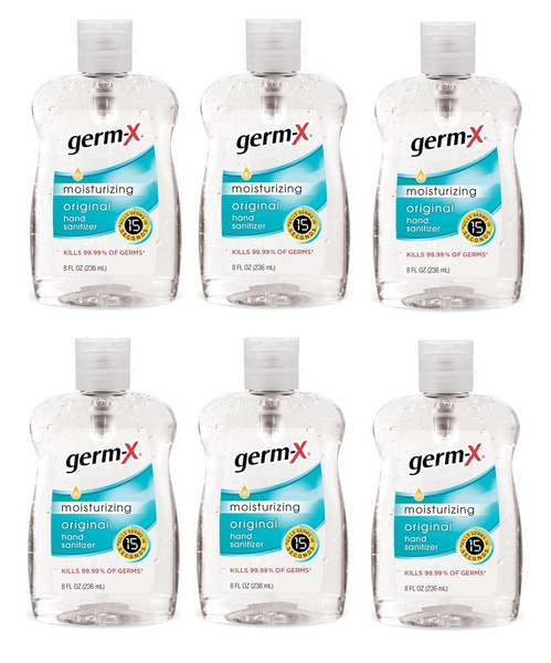 Germ-X Original Hand Sanitizer, 8 oz Flip-Cap Bottle - Pack of 6 ...