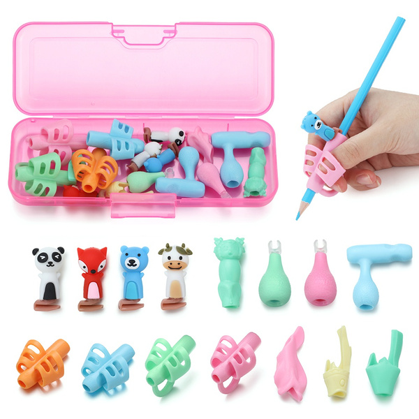 16Pcs Pencil Holder Grip Children Handle Rod Handwriting Aid Guide Hold ...