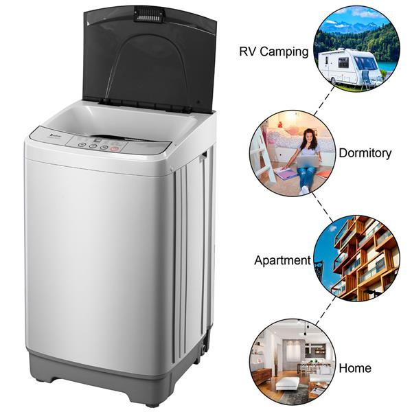 Full-Automatic Washing Machine Portable Compact Laundry Washer Spin ...