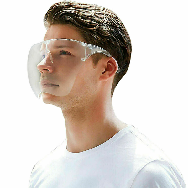 Clear Face Shield Protective Face Cover Mask Transparent Glasses Visor ...