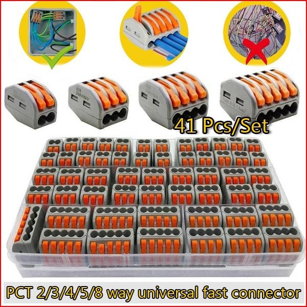 Electrical Wiring Terminals Set Cage Spring Universal Fast Terminal ...