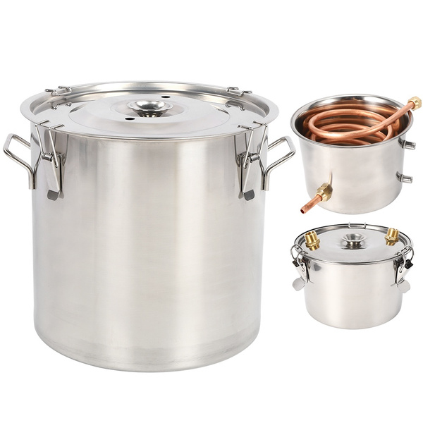 20/30L Copper Tube Moonshine Still Spirits Kit Water Alcohol Distiller ...
