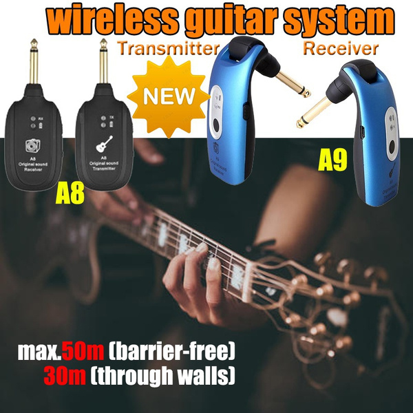 A8/A9 2.4GHZ wireless guitar system, guitar receiver, transmitter,bass ...