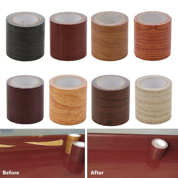 5M/Roll Realistic Wood Grain Repair Adhesive Duct Tape Furniture ...