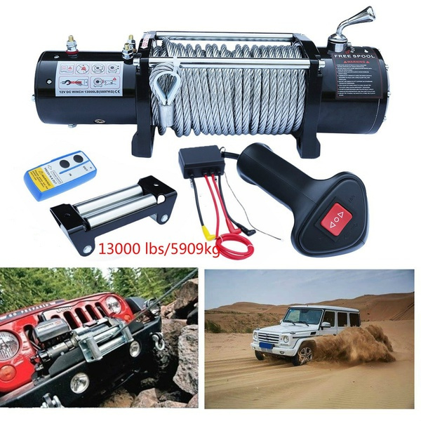Automatic Electric Crawler Winch 13000LB For Off-Road Vehicle Cars Auto ...