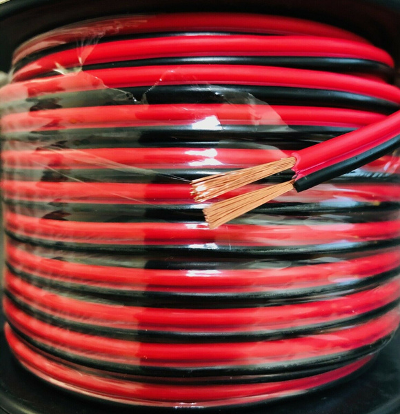 16 Gauge 100 Feet 2 Conductor Copper Clad Power Ground Zip Speaker Wire ...