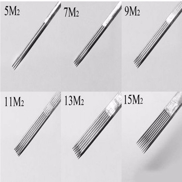 Tattoo Needles Disposable Sterile M2 Double Stacked Flats Magnum Shade ...