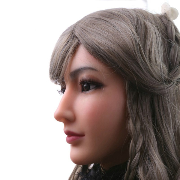 Transgender Soft Mask Silicone Head Mask, Face Man to Woman Cosplay ...