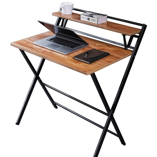 WEESHOP 2-Style Folding Desk for Small Space, Home Corner Desks Simple ...