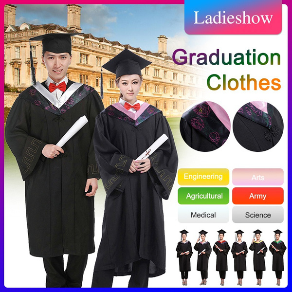 LADIESHOW University Graduation Gown Student Graduate Uniforms Academic ...