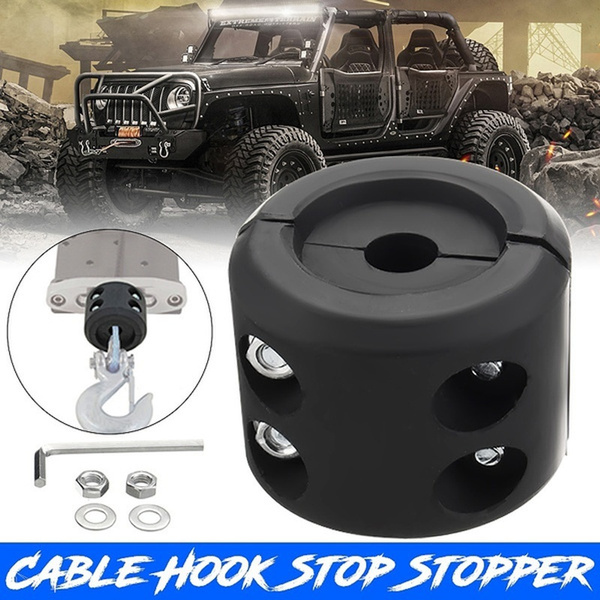 Universal Winch Cable Hook Stopper Rubber Rope Line Saver for ATV UTV ...