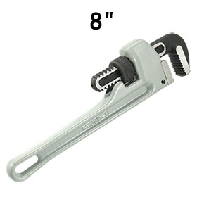 8-inch Aluminum Handle Heavy-Duty Hook Jaw Straight Pipe Wrench | Wish