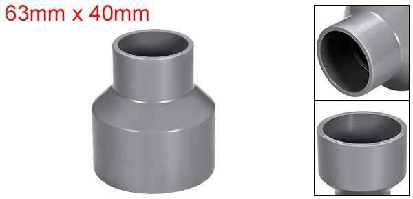 63mm x 40mm PVC Reducing Coupling Hub by Hub, DWV Pipe Fittings Gray | Wish