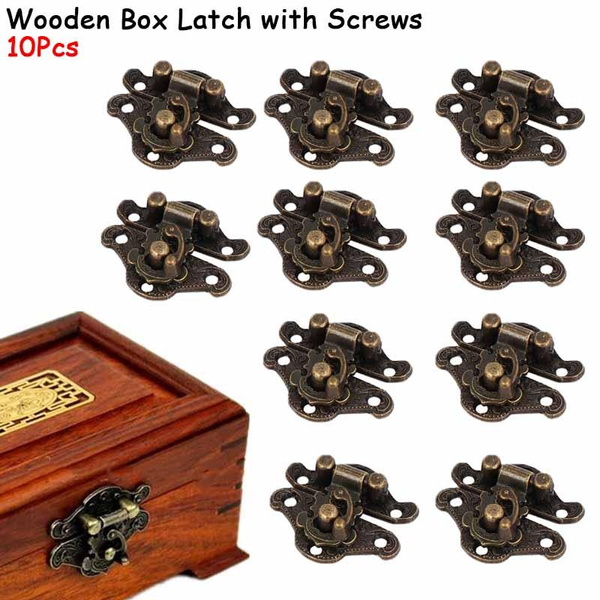 Wooden Box Latch Case Locking Hinge Bronze Tone 10pcs | Wish