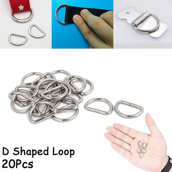 20pcs Luggage Bag D Shaped Loop Ring Buckle Fastener for 20mm Width ...