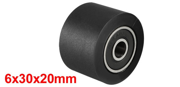 6x30x20mm Roller Idler Bearing Pulley Sliding Conveyor Wheel Black | Wish