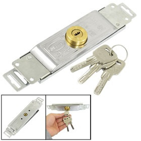 Office Door Silver Tone Metal Rolling Shutter Door Lock w 3 Keys | Wish