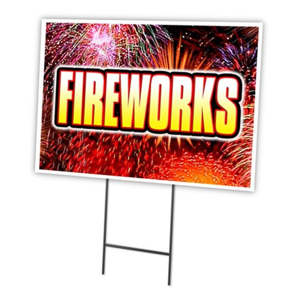 SignMission C-1824-DS-Fireworks1 18 x 24 in. Yard Sign & Stake ...