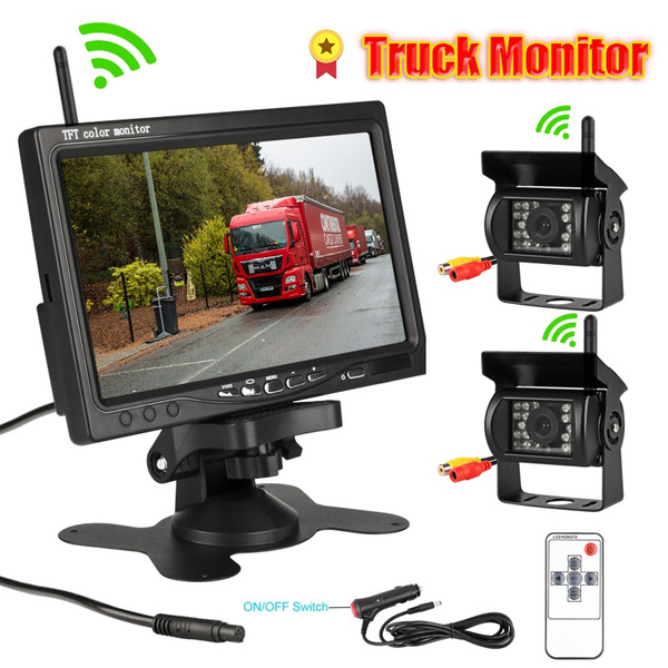 NEW 7 Inch TFT LCD Car Monitor + 1/2 Waterproof Rear View Camera Track ...