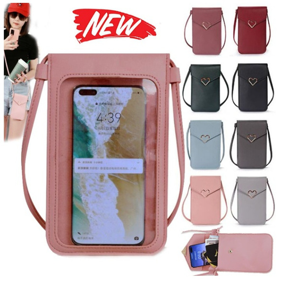 New Fashion Portable Touch Screen PU Shoulder Bags Mobile Phone Bag ...