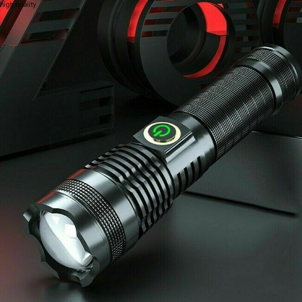 Rechargeable 1000000 lumens xhp70 most powerful LED Flashlight USB Zoom ...