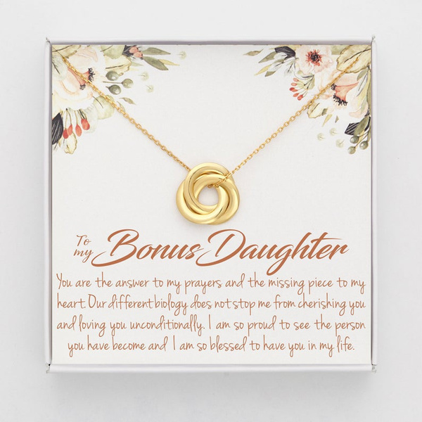 Bonus Daughter Christmas Gift, Bonus Daughter Necklace, Step Daughter ...