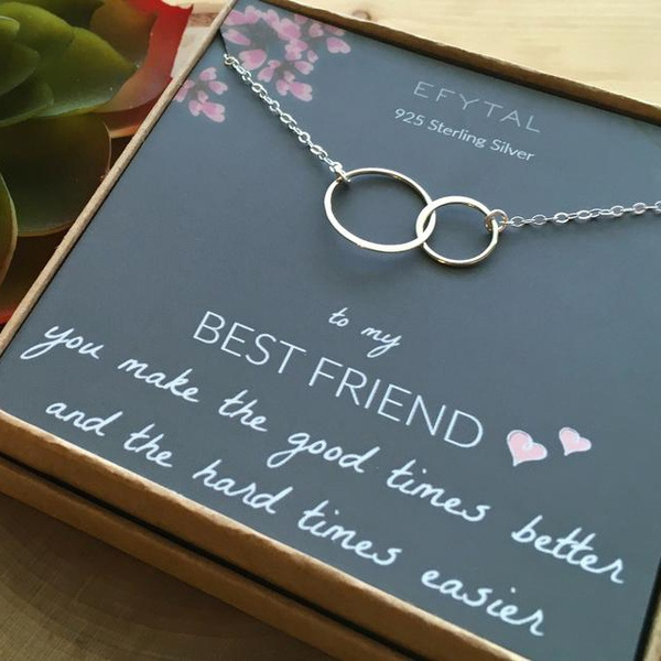 Best Friend Gifts, Sterling Silver Interlocking Infinity Circles ...