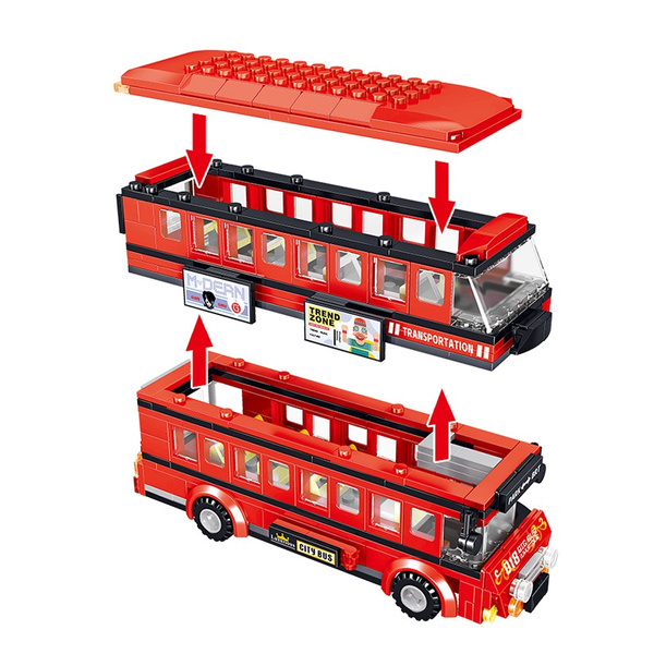 398PCS Creator Brt Double Deck Bus Building Blocks Enlightenment Toys for Kids | Wish