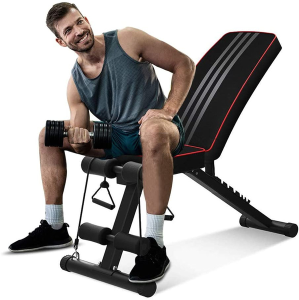 Adjustable Weight Bench - Foldable Workout Bench for Home Gym Exercises ...