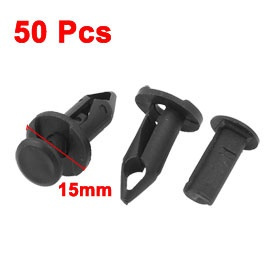 50 Pcs 15x8mm Plastic Push Type Rivet Retainer Fastener Bumper Pin ...