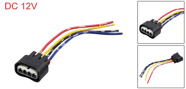 DC 12V Ignition Coil Wiring Connector Car Harness Adapter Socket ...