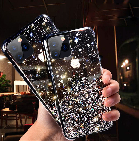 Glitter Powder Star Clear Phone Case For iPhone 12 Mini 12 11 Pro Max ...