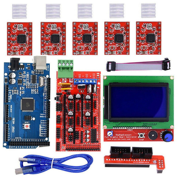 3D Printer Kits RAMPS 1.4 Mega2560 12864 LCD Controller A4988 for ...