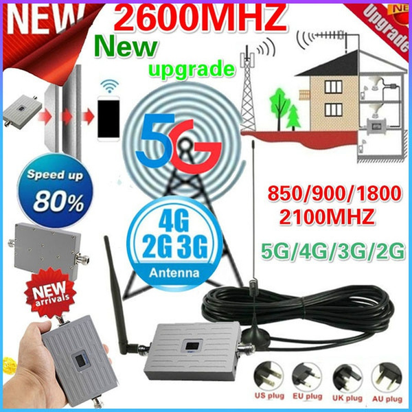 Enhanced 850MHz/900MHz/1800MHz/2100MHz/2600MHz 2G/3G/4G/5G Cell Phone Signal Antenna Booster ...