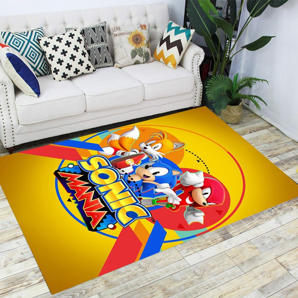 Cute square Sonic Carpet Soft Bedroom Living Room Bed Decoration Mat | Wish