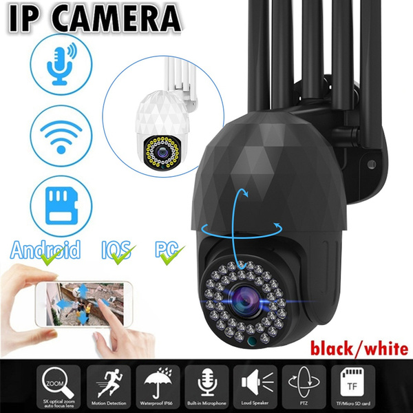 White/Black Optional 39LEDs 5x 5DB Antennas 1080P IP Camera Onvif WiFi ...