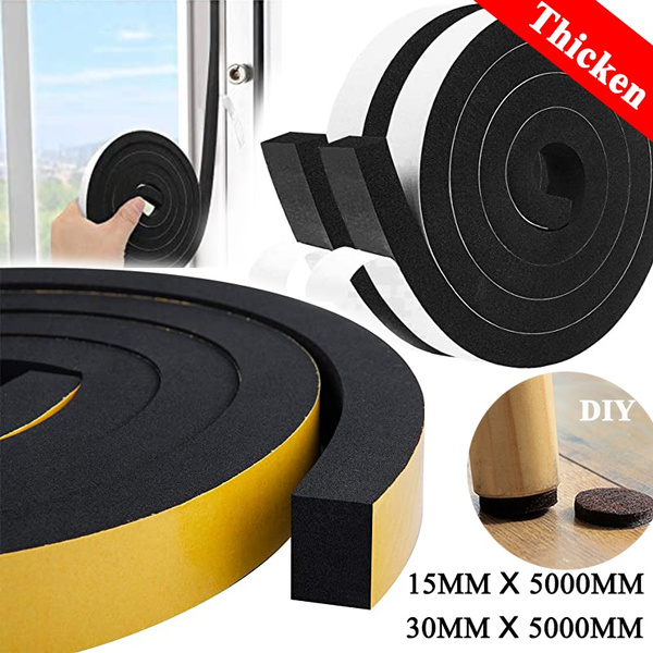 5M Thicken Self Adhesive Foam Tape Door Sealing Strip Noise Insulation ... 5M Thicken Self Adhesive Foam Tape Door Sealing Strip Noise Insulation ...