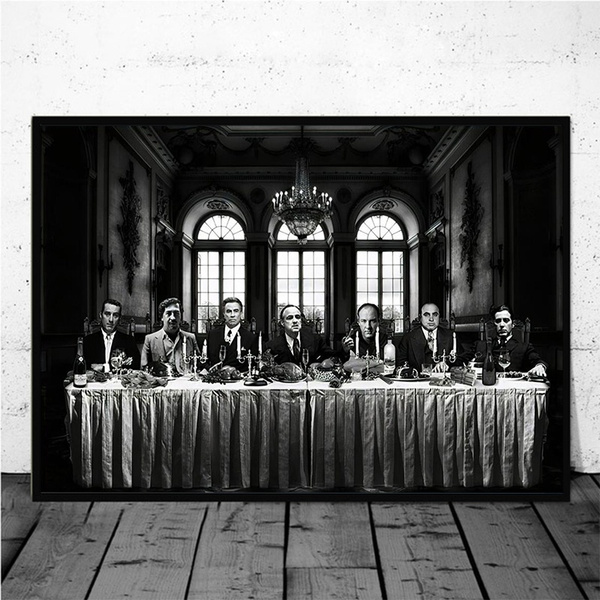 THE LAST SUPPER - MOVIE GANGSTER COLLAGE HD Canvas Posters Decorative ...