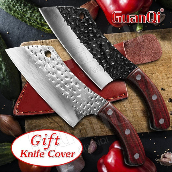 5 Inch Handmade Forged Full Tang High-carbon Clad Steel Cleaver Butcher ...