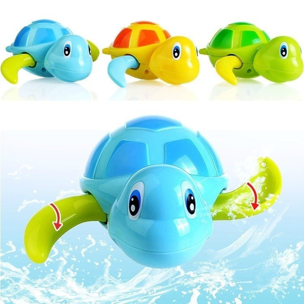1 Pcs Cute Cartoon Animal Tortoise Classic Baby Water Toy Infant Swim ...