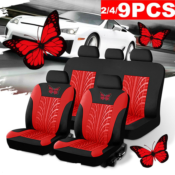 5 Colors Universal 2pcs/4Pcs/9Pcs Full Set Tyre Track Embossed Fashion ...