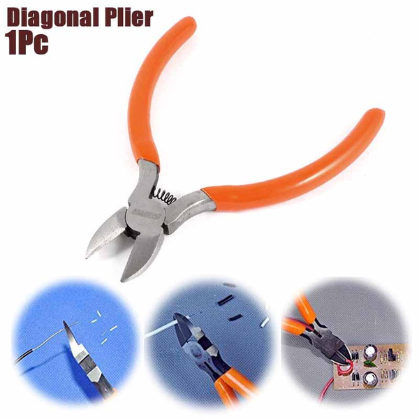 Orange Plastic Coated Metal Handle Diagonal Plier Cutter Tool | Wish
