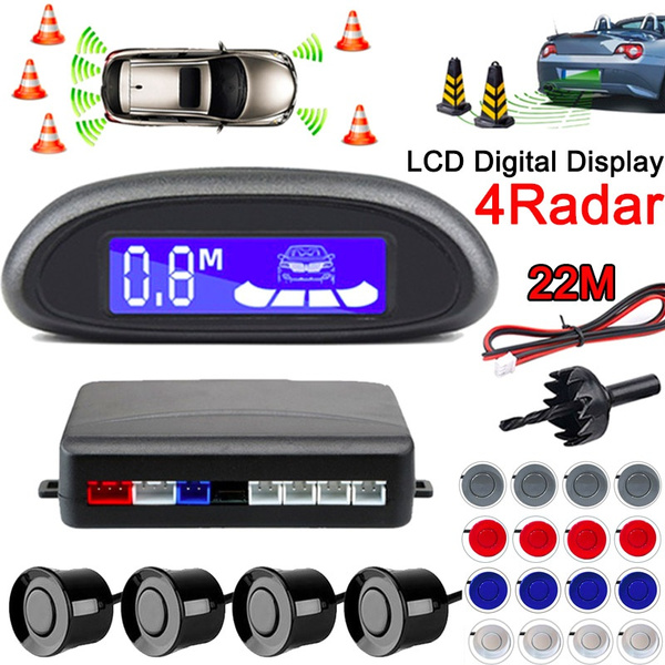 12V Car LED Parking Sensor Kit Car LED Parking Sensor with 4 Sensors ...