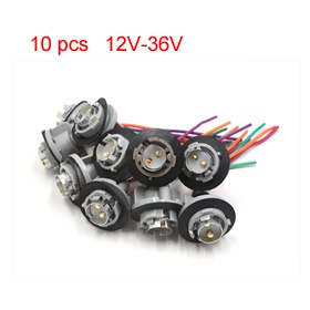 10pcs 1157 Brake Light Bulb Wiring Harness Socket Connector 12V-36V for ...