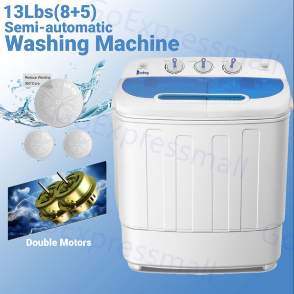 13Lbs Total Portable Apartment Washing Machine Mini Compact Twin Tub ...