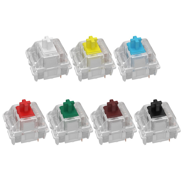 Gateron 3Pin Switches black red brown blue clear green yellow SMD LED ...