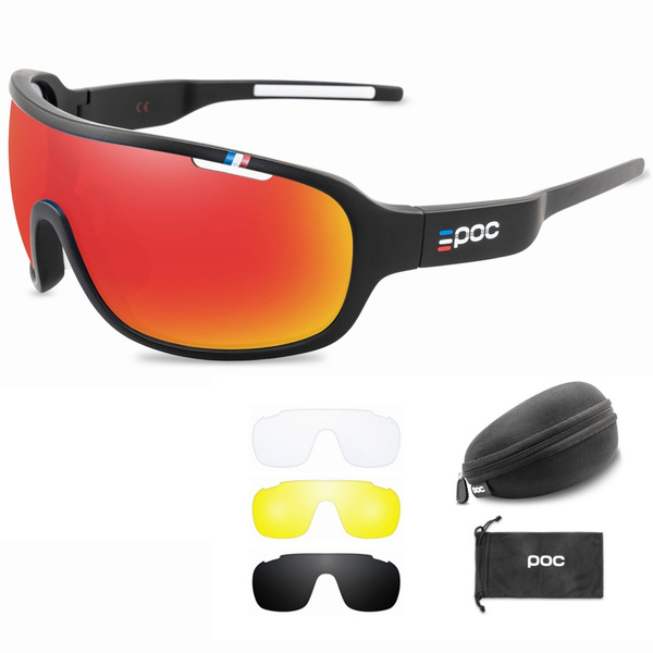 POC New Cycling Outdoor Sports Glasses 4 Lens Bicycle Goggles ...