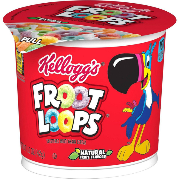 Kellogg's Froot Loops Original Low Fat Single Serve Sweetened Multi ...